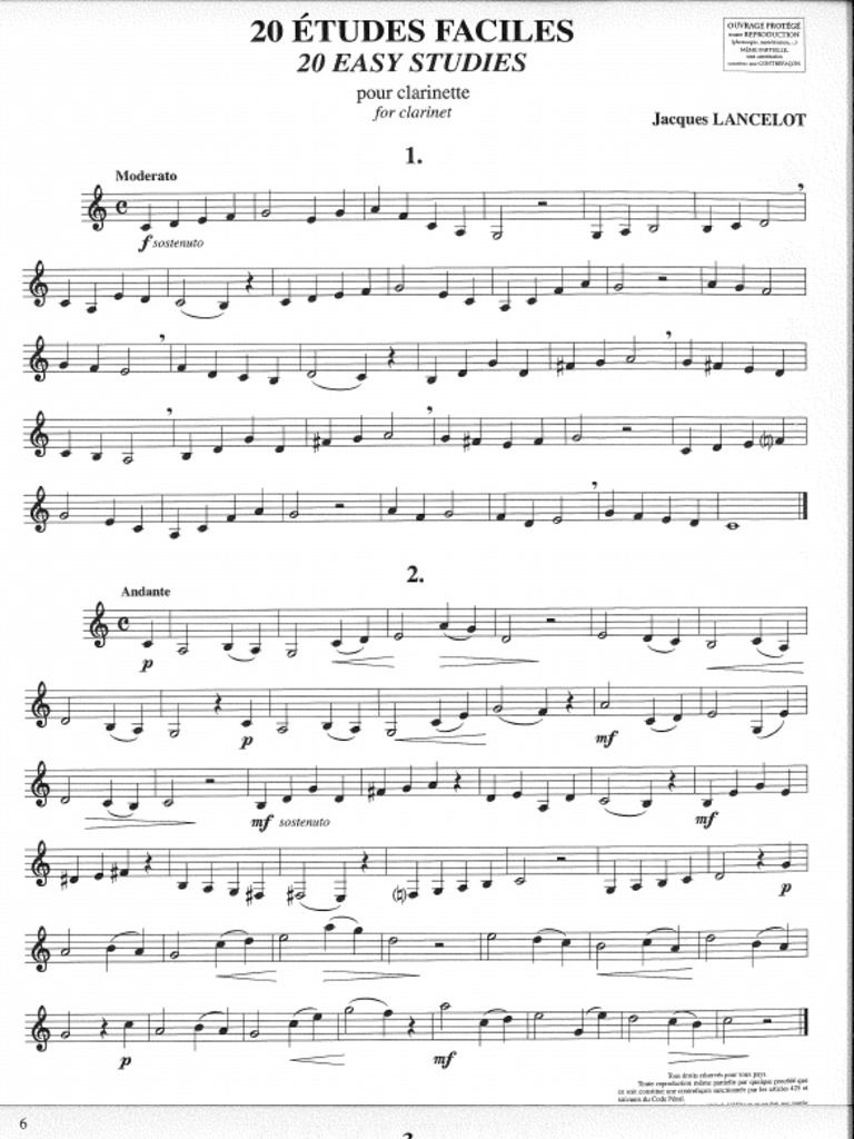 20 Études Faciles - Lancelot | PDF