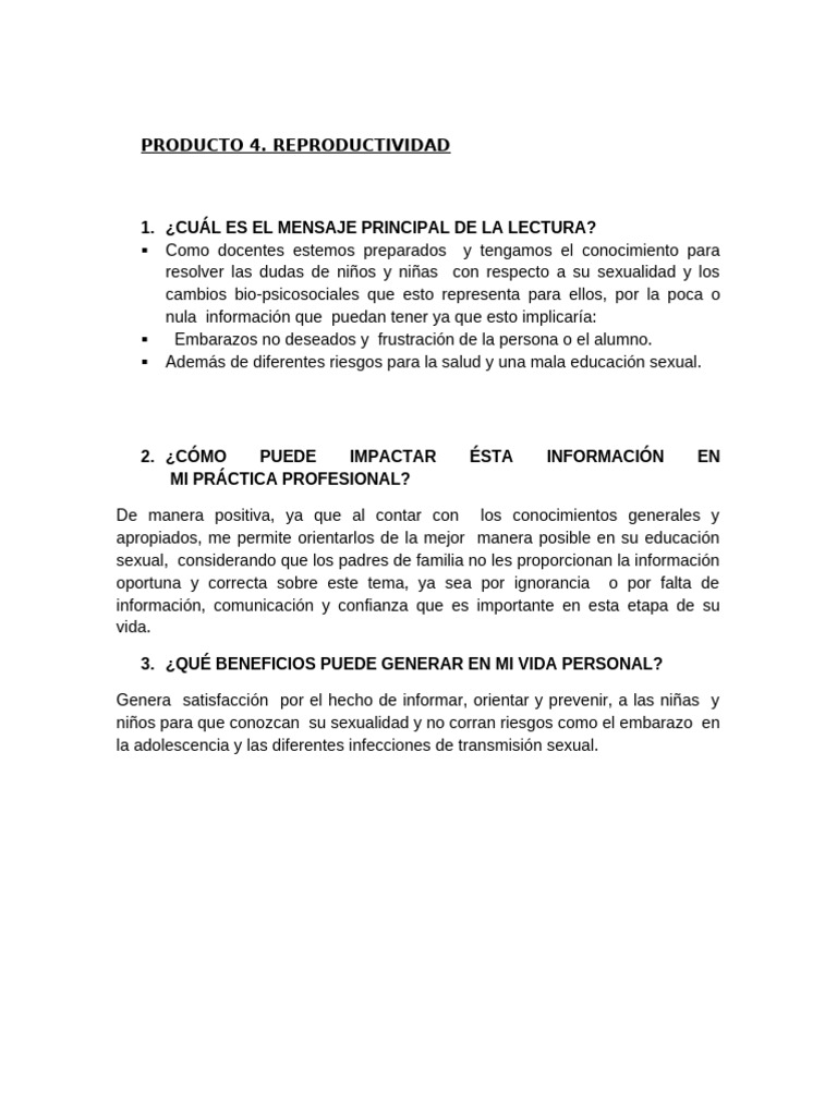 Producto 4 Reproductividad | PDF