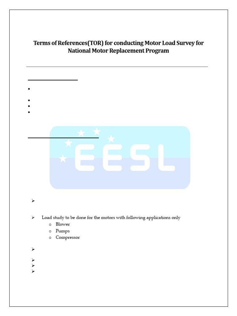 Tor - Motor Load Survey | PDF