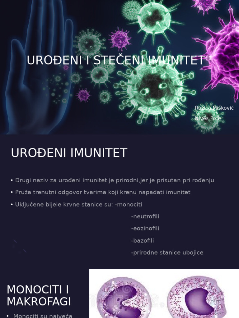 Urođeni I Stečeni Imunitet | PDF