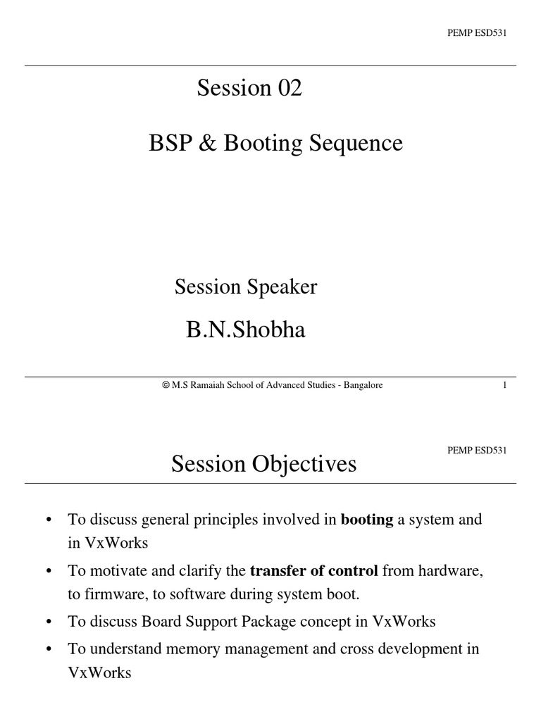 02 - VxWorks-BSP & Boot Sequcence | PDF | Booting | Computer Data