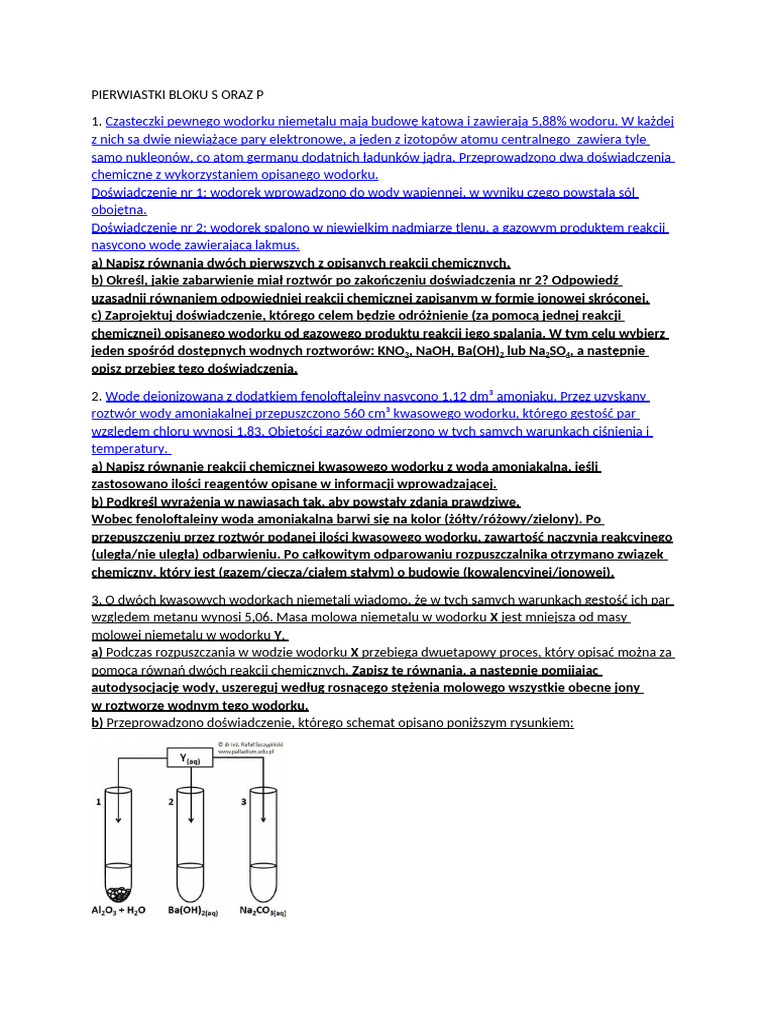 Pierwiastki Bloku S Oraz P | PDF