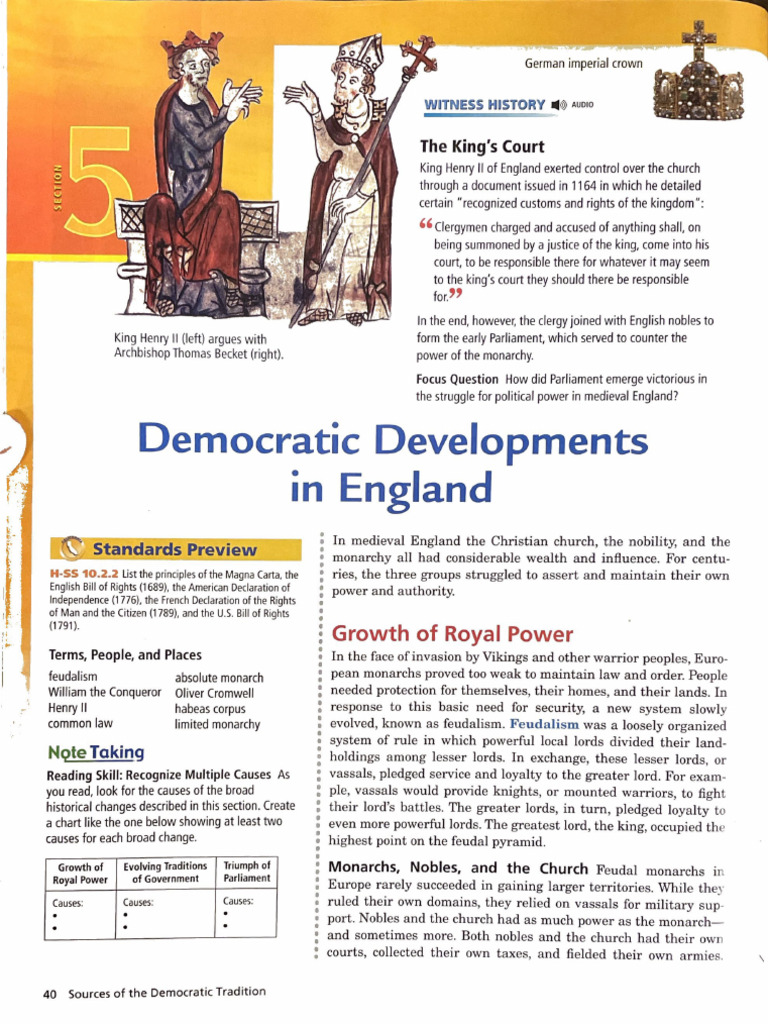 1.5 Democratic Developments in England | PDF