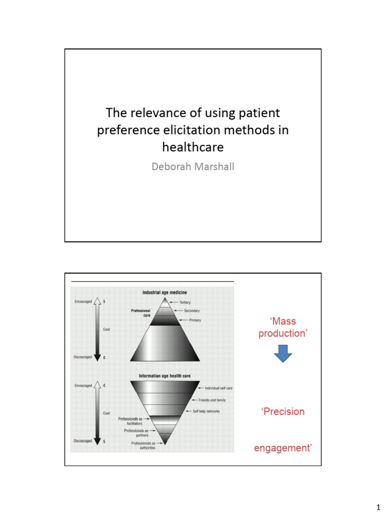 ISPOR The Relevance of Using Patient Preference Elicitation Methods in ...