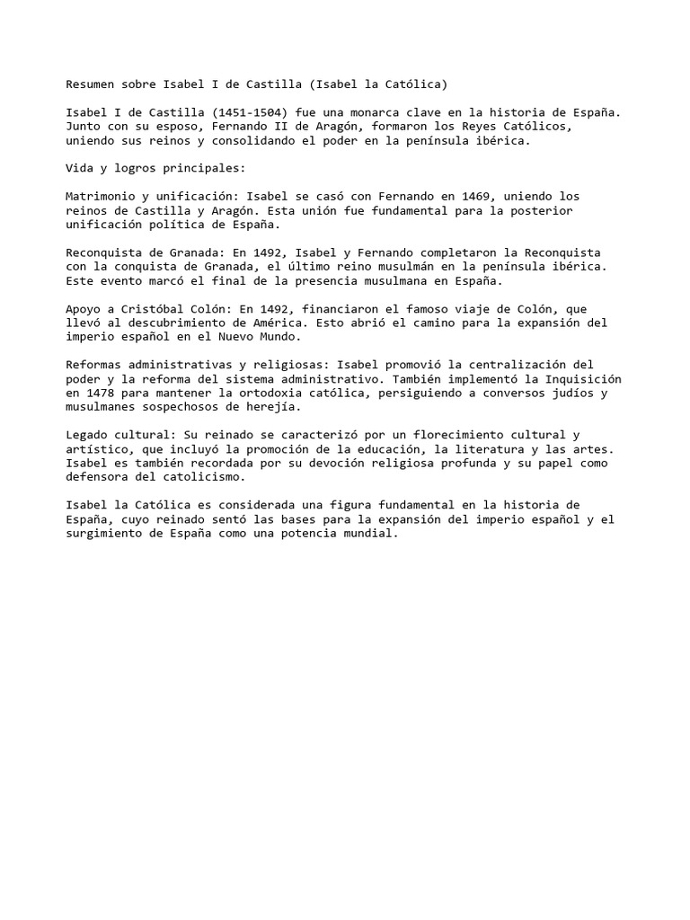 Isable Catolica | PDF