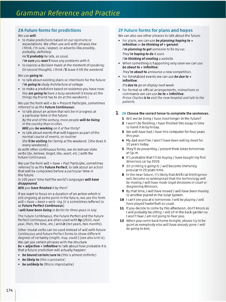 Grammar Reference & Practice (Unit 2) | PDF