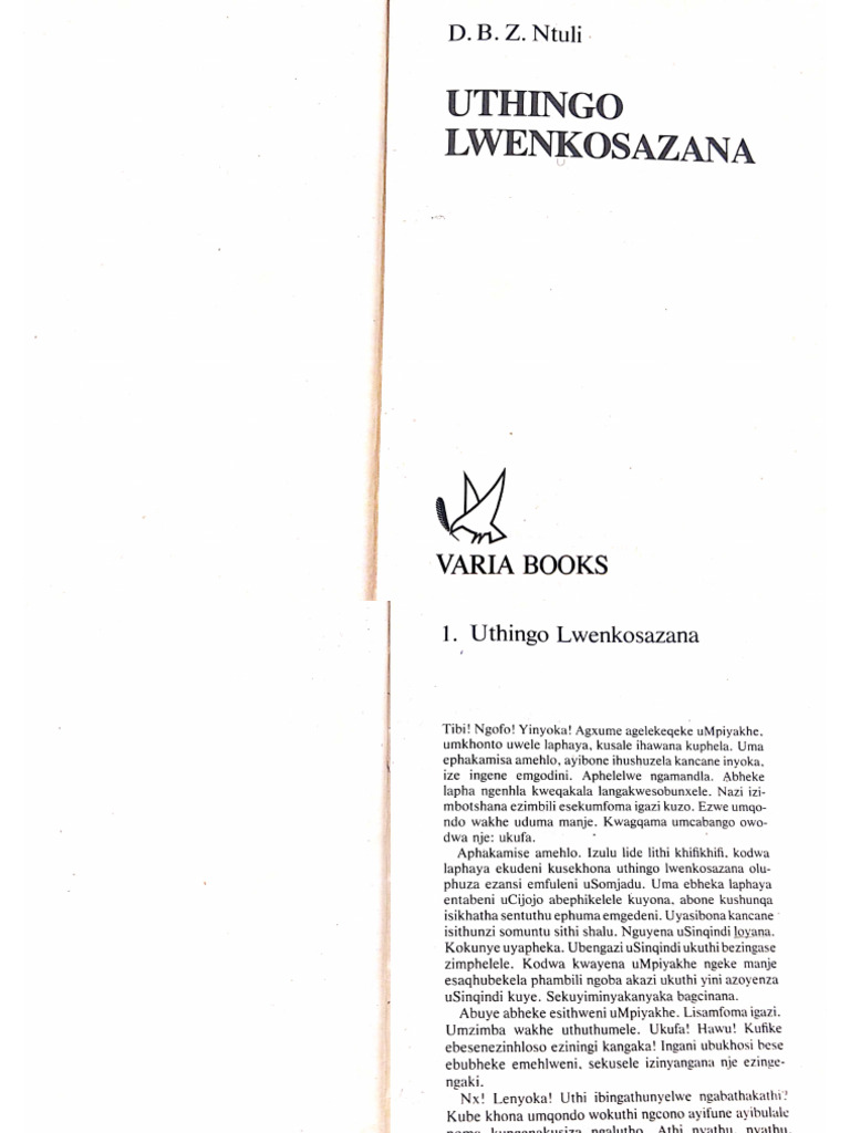 Uthingo Lwenkosazana | PDF