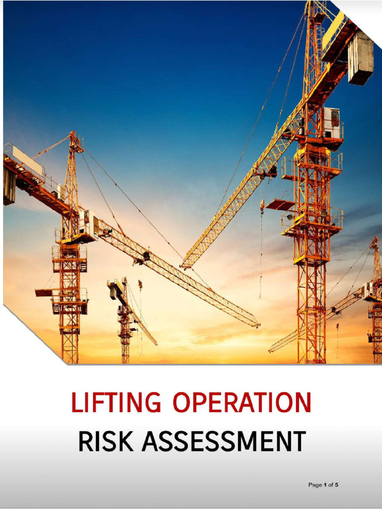 Lifting Operation Risk Assessmen | PDF