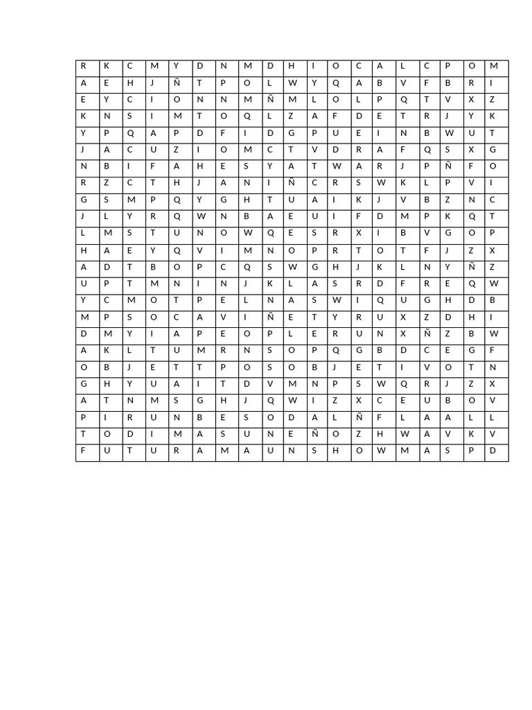 Sopa de Letras | PDF