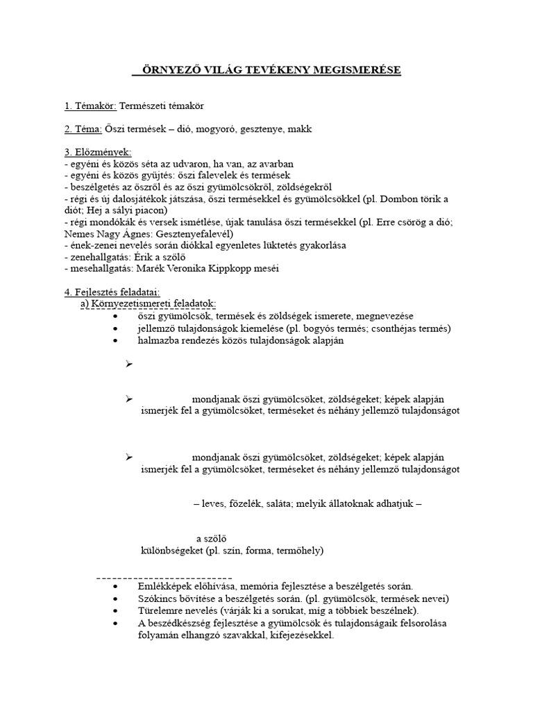 Környezet Tervezet-Őszi Termések - BKE | PDF