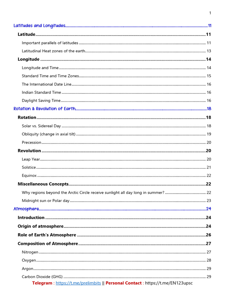 Geography (Climatology) Notes | PDF