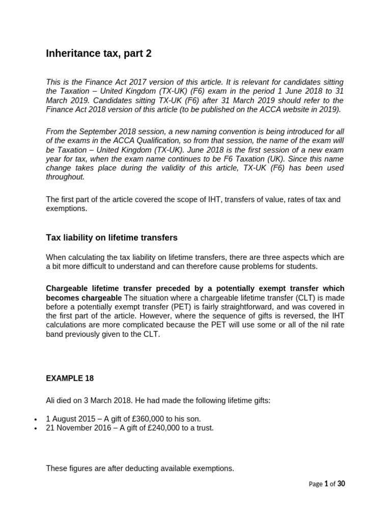 Inheritance tax 2 | PDF