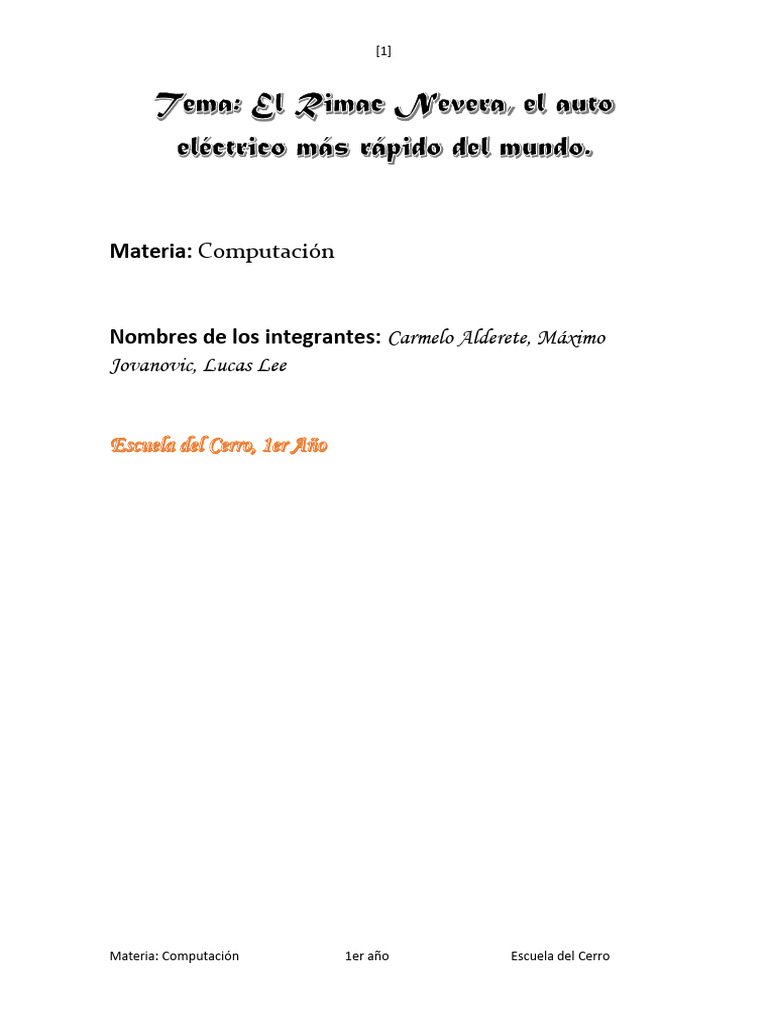 Rimac (Tarea Compu) | PDF