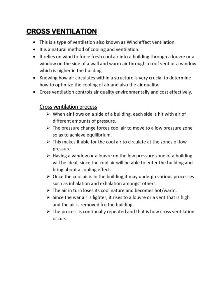 Cross Ventilation | PDF