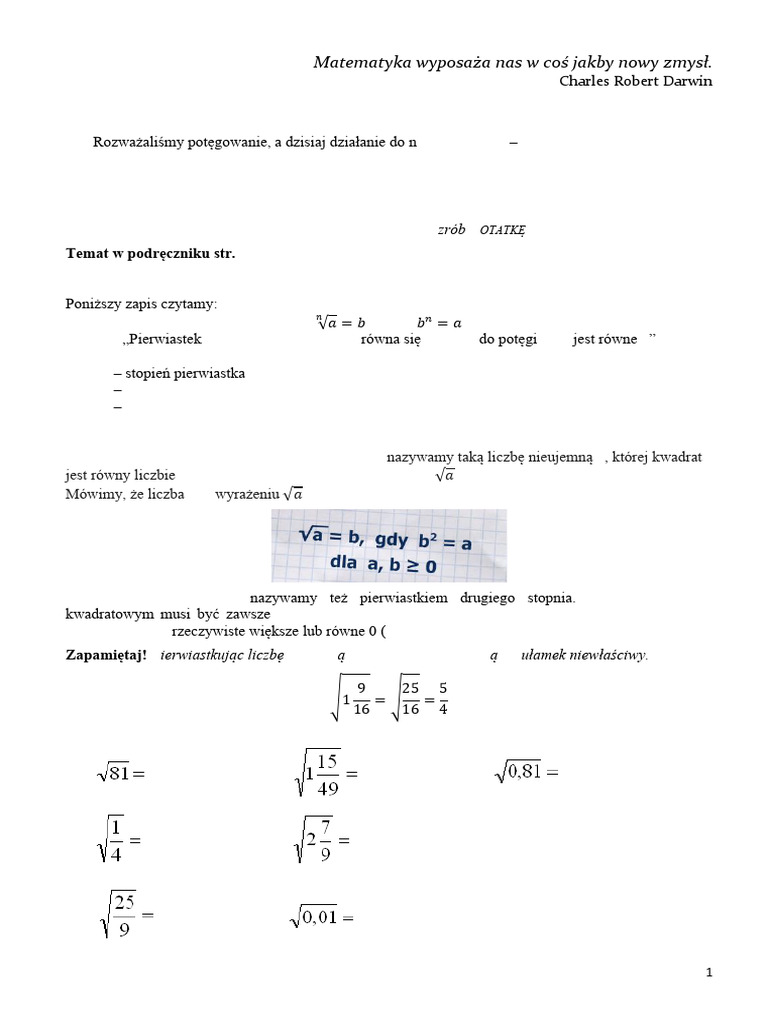 Matematyka Klasa 7 Lekcja 16 | PDF