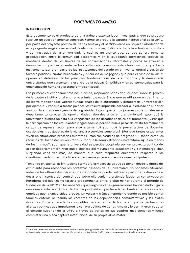 Documento Anexo Uptc | PDF