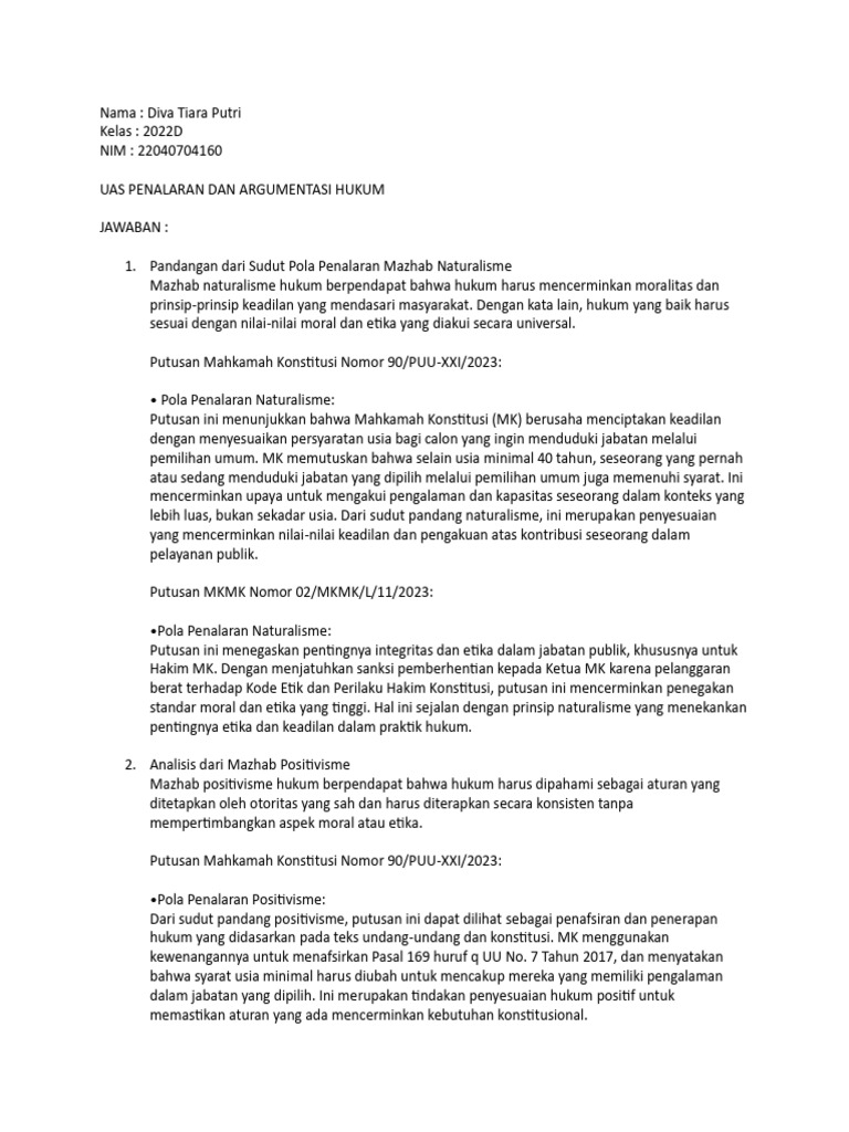 Diva Tiara Putri - 160 - 2022D | PDF