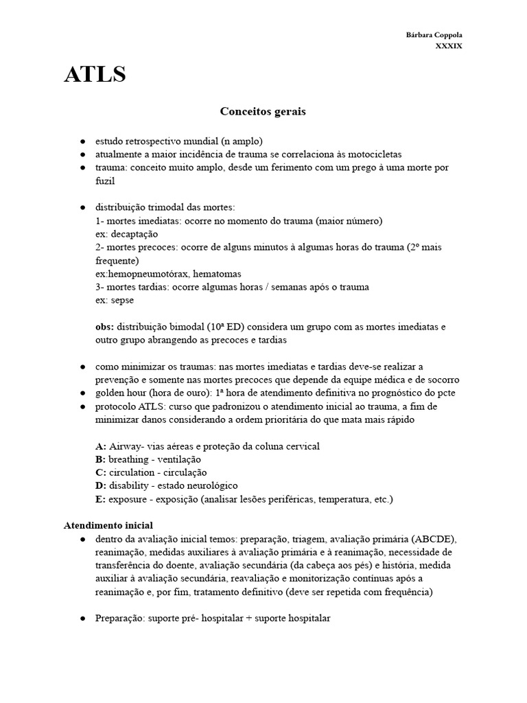 Apostila Atls - 230414 - 110002 - 240710 - 150908 | PDF