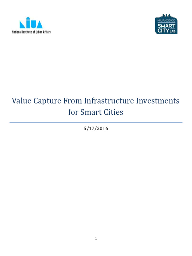 Value Capture From Infrastructure Investments For Smart Cities 2 | PDF