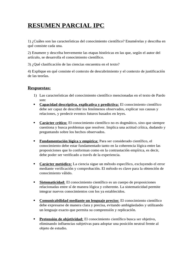 Resumen Parcial IPC | PDF