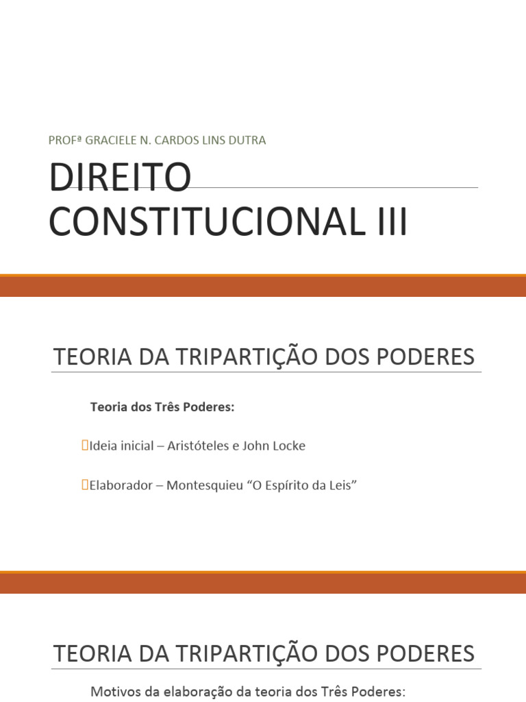 Triparticao Dos Poderes II | PDF