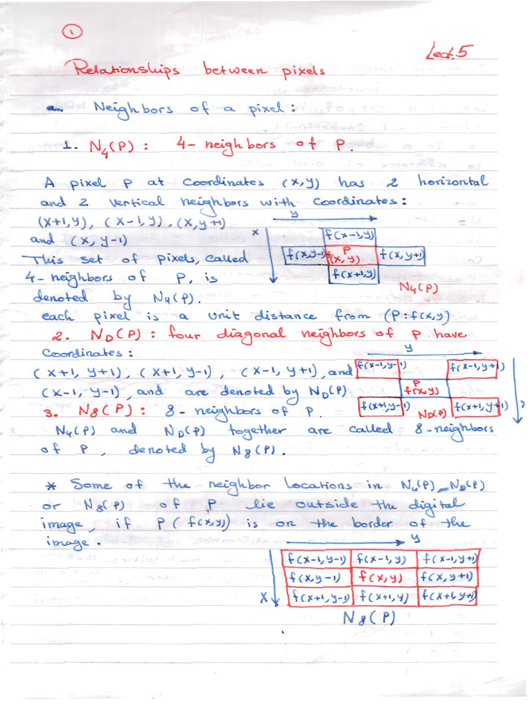 Lecture 6 Relationships Between Pixels | PDF