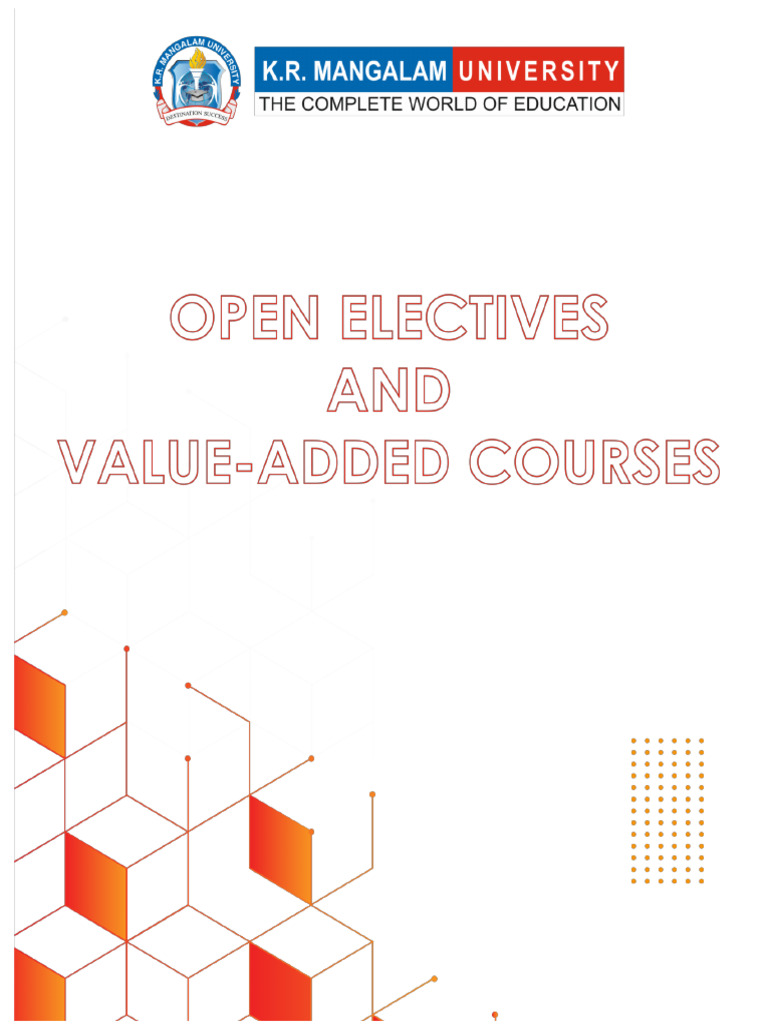 Open Electives and Value Added Courses | PDF