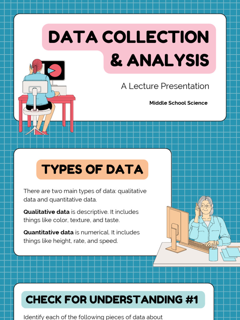 Data Collection & Analysis Educational Presentation in Pink and Blue ...