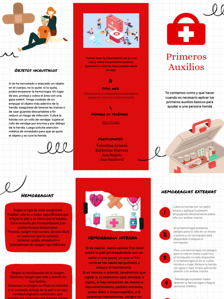 Primeros Auxilios Triptico | PDF
