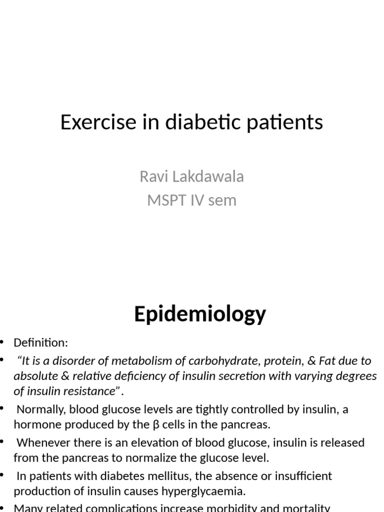Diabetes Ppt- Ravi | PDF