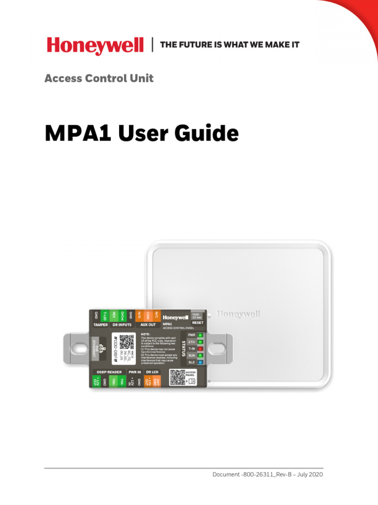 800-26311 B-MPA1 User Guide PDF | PDF