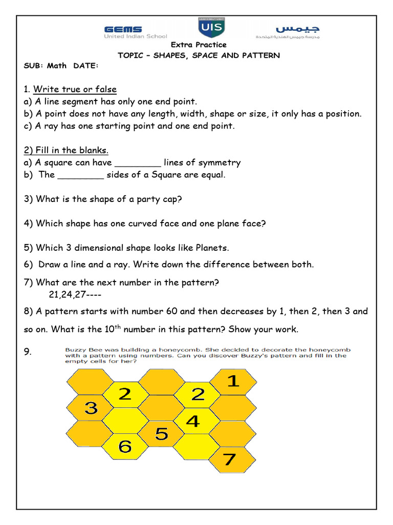 GRADE-3-Extra Practice - Shapes, Space and Pattern | PDF