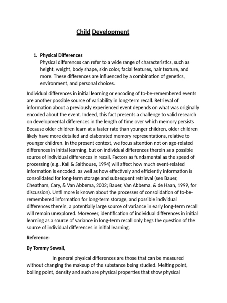 Child Development | PDF | Child Development | Cognitive Psychology