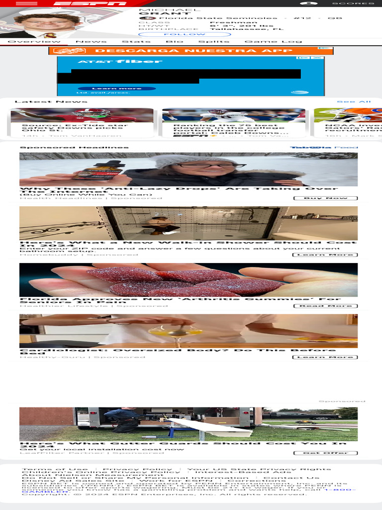 Michael Grant - Florida State Seminoles Quarterback - ESPN | PDF