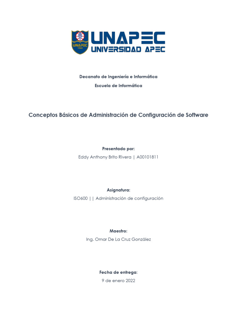 Conceptos Básicos de Administración de Configuración de Software | PDF