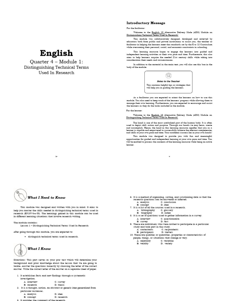 English10 Q4 Mod 1 | PDF