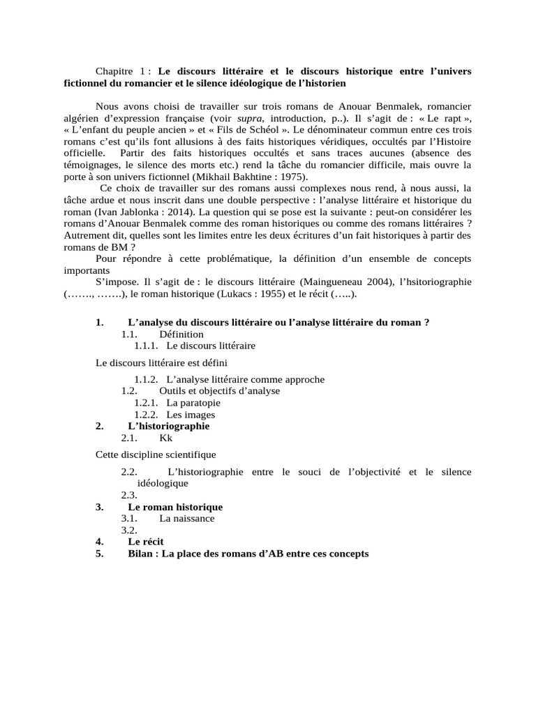 Chapitre 1, Mouloud | PDF