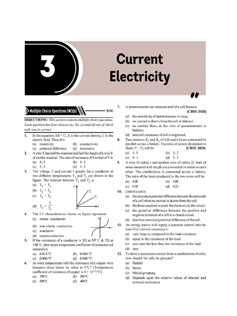 Current-Electricity | PDF