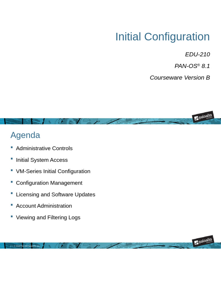 EDU 210 81b Mod03 InitialConfig | PDF