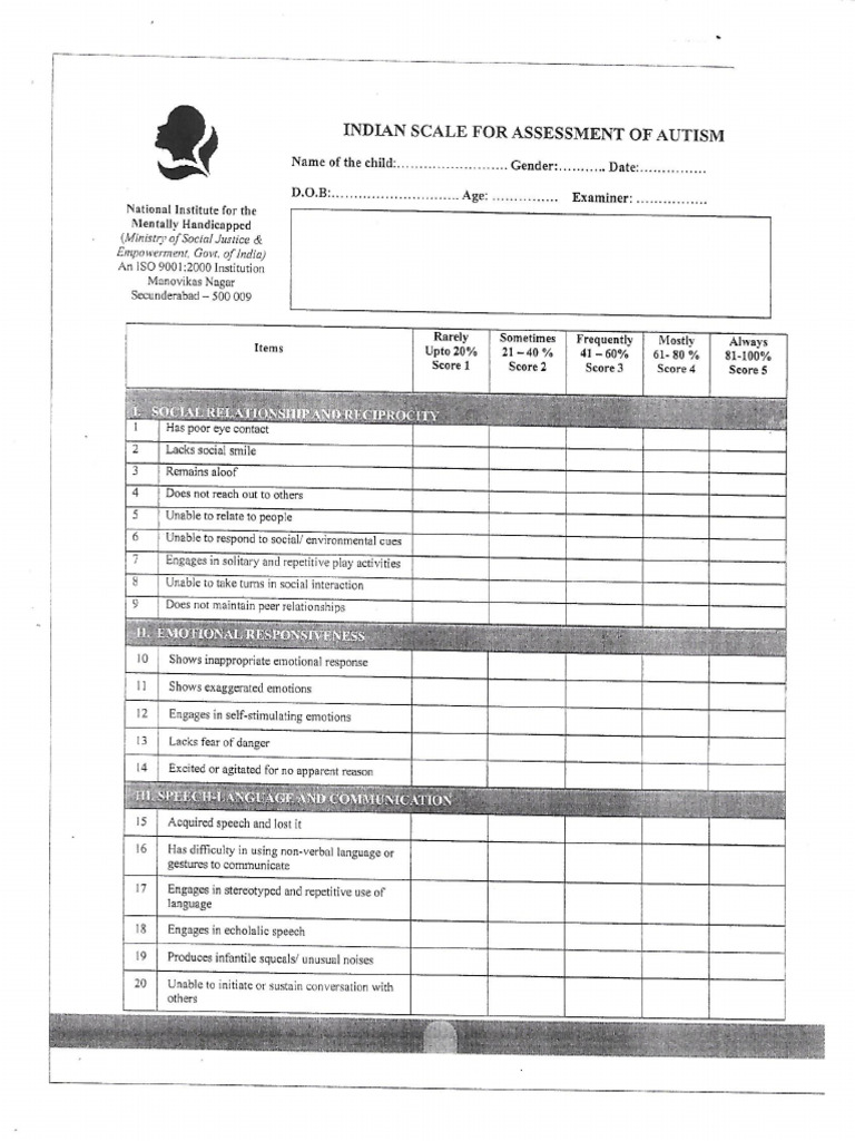ISAA Form | PDF