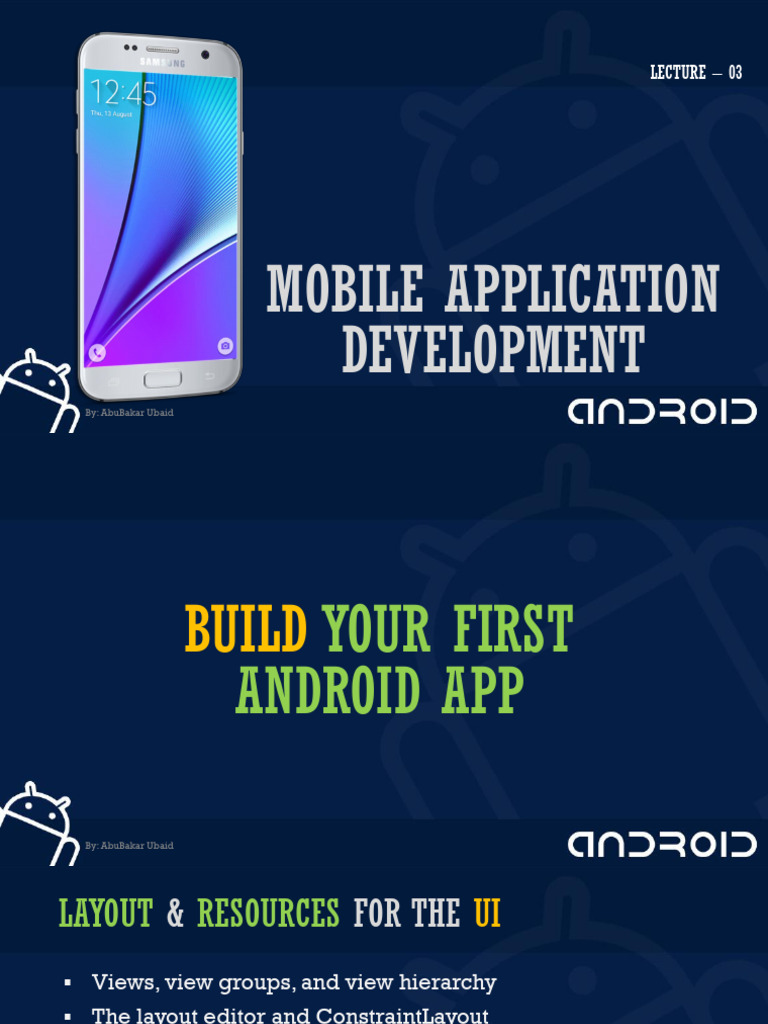 Android Lecture 3 | PDF