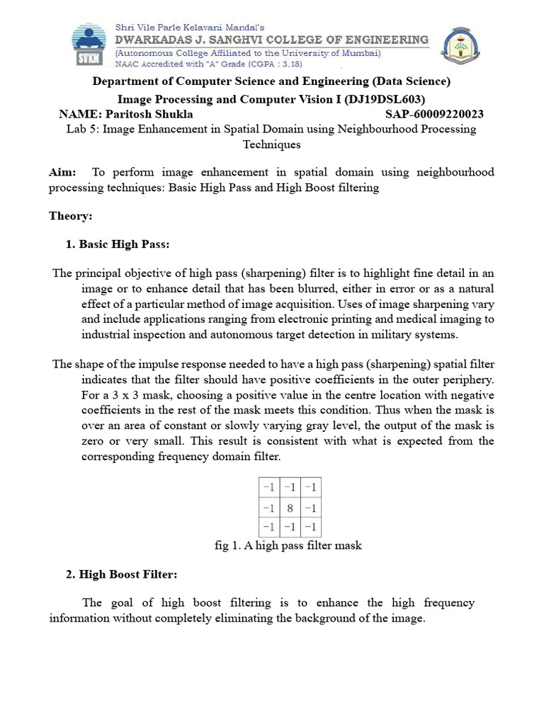 ParitoshShukla IPCV EXP6 | PDF | Computer Vision | Computers