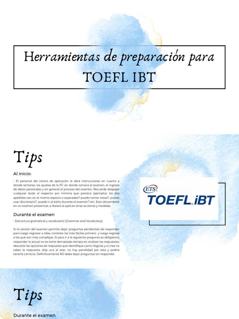 TOEFL IBT Tips-1 | PDF