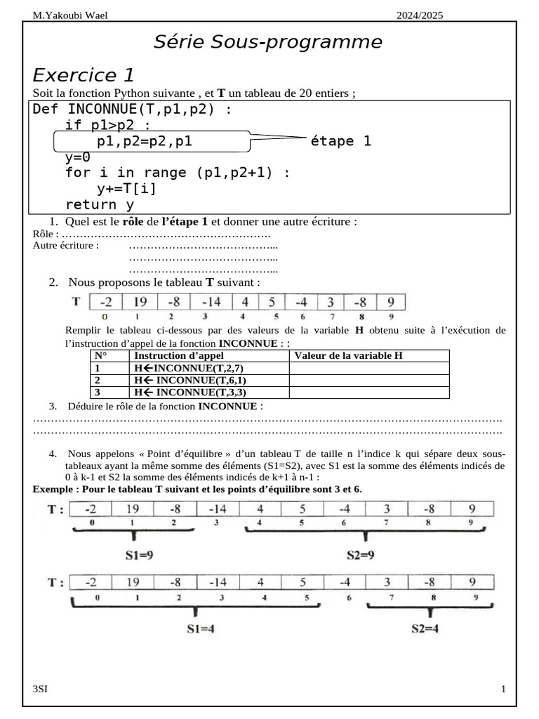 Serie Sous Programme | PDF