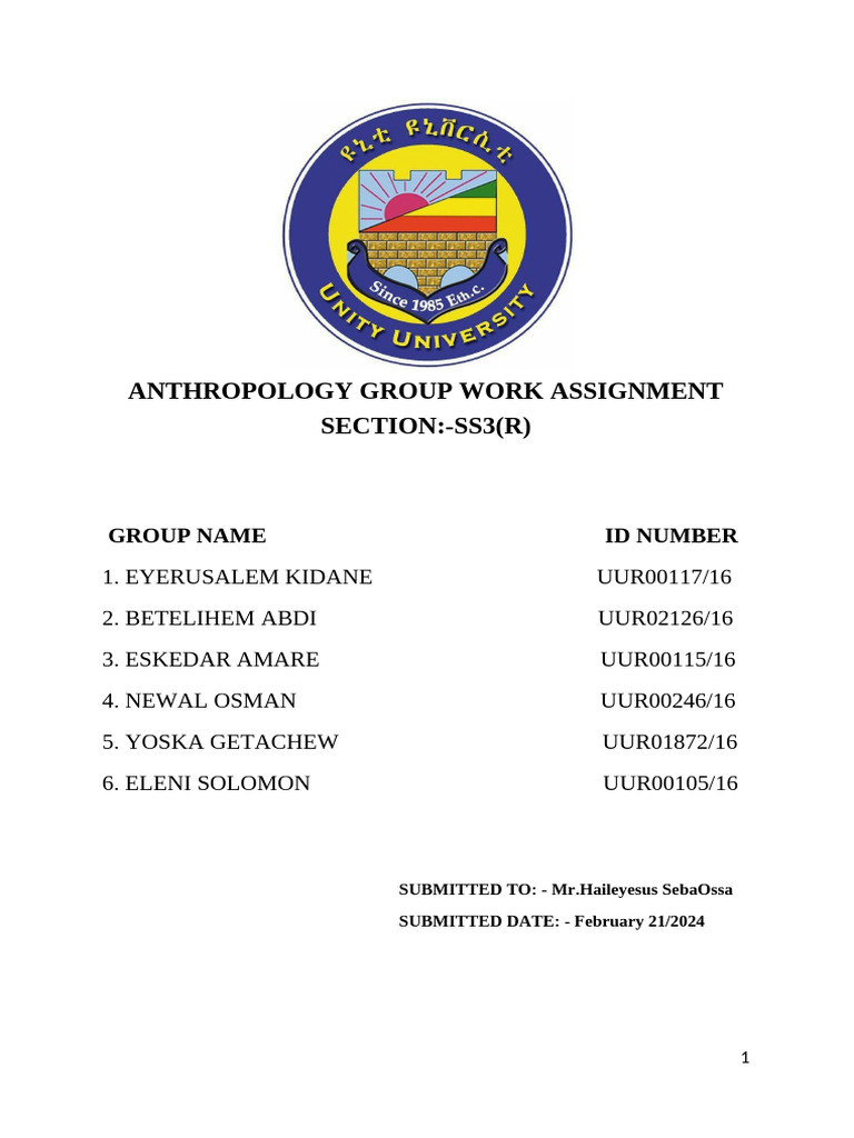 Eyerus Anthro Last | PDF