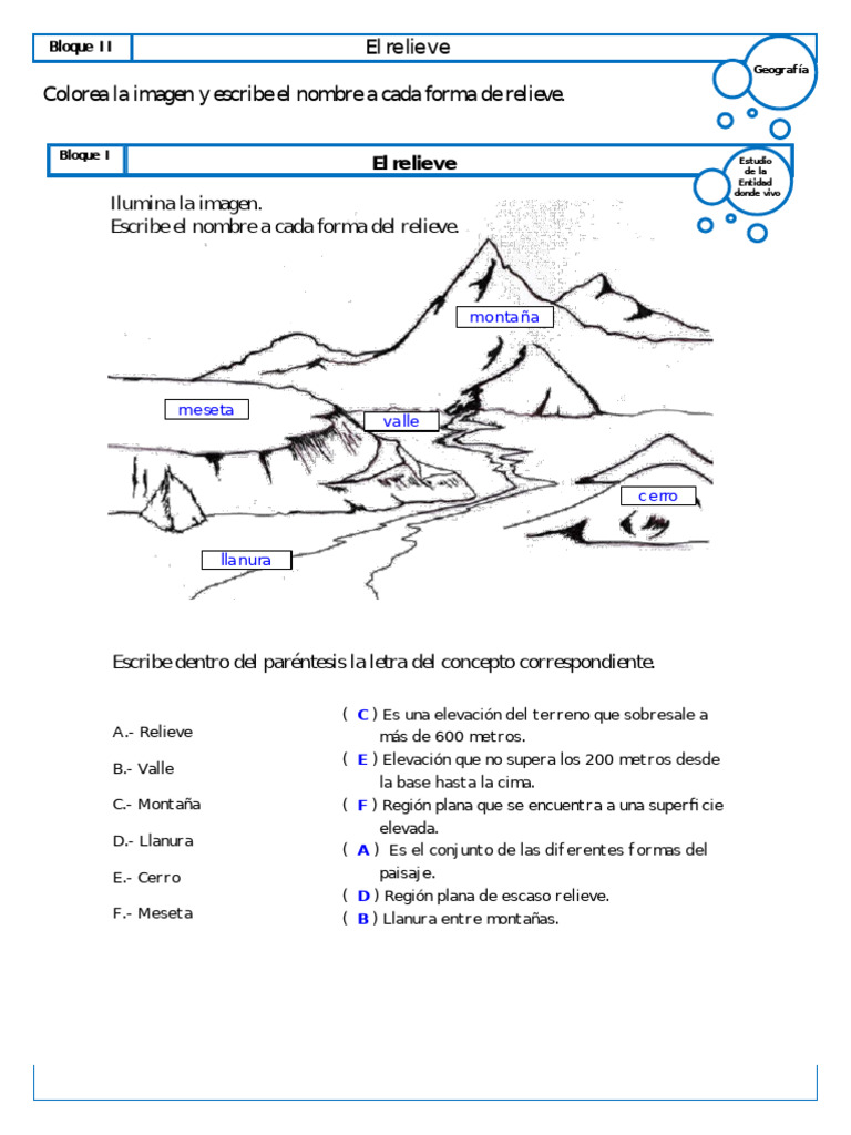 01 Reliever | PDF | Terreno | Montañas