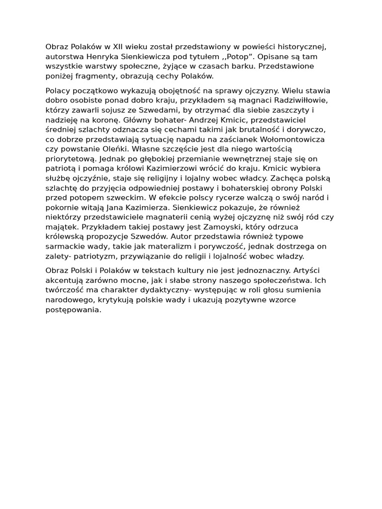 Obraz Polakow W Potopie | PDF