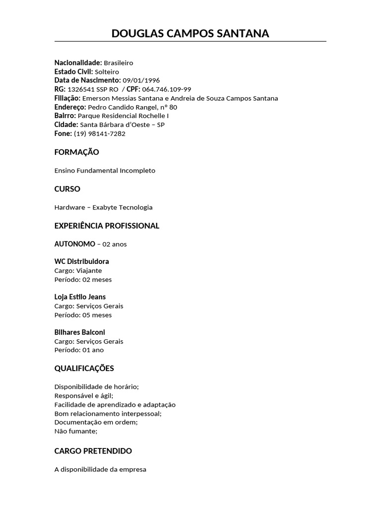 Douglas Campos Santana | PDF