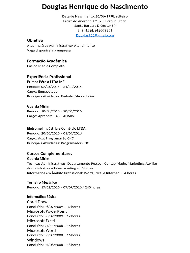 Douglas Henrique Do Nascimento | PDF