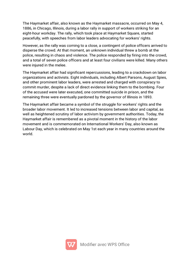 Haymarket Affair | PDF
